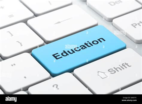 Education Concept Computer Keyboard With Education Stock Photo Alamy