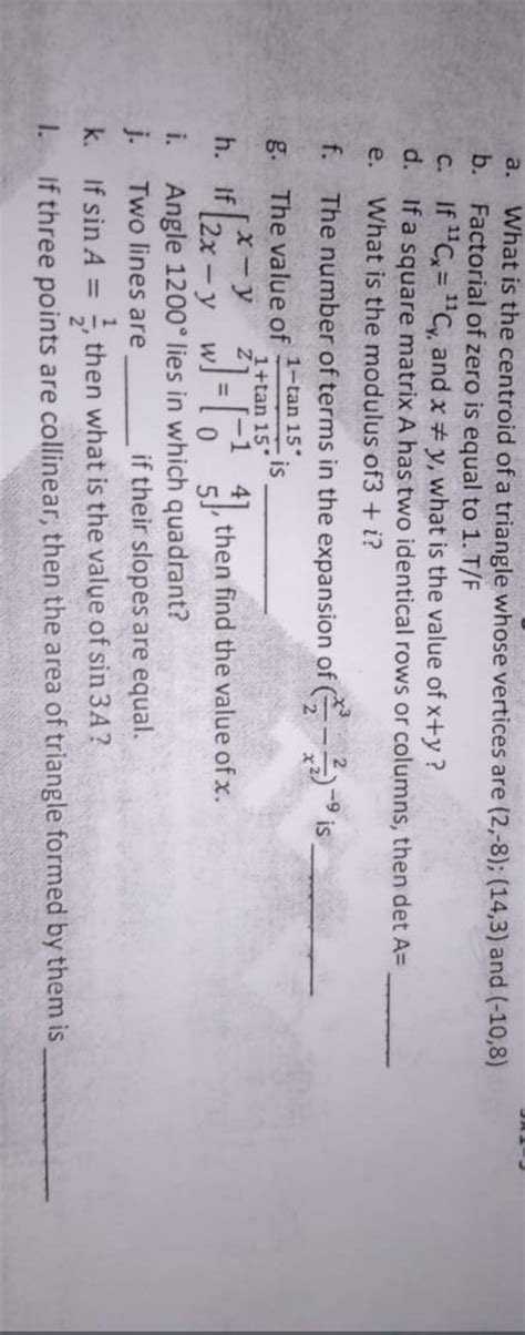 A What Is The Centroid Of A Triangle Whose Vertices Are 2 8
