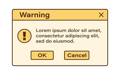 Premium Vector Vector Retro Vaporwave Modal Window Vintage Warning Dialog Windows Nostalgic Ui