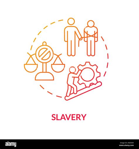 Slavery Red Gradient Concept Icon Stock Vector Image And Art Alamy