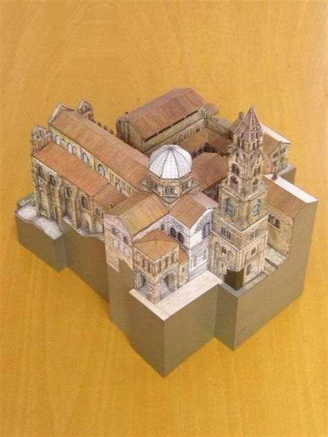 Papercraft Kit Cathedral Le Puy 3d Building Paper Model Crafting Pdf