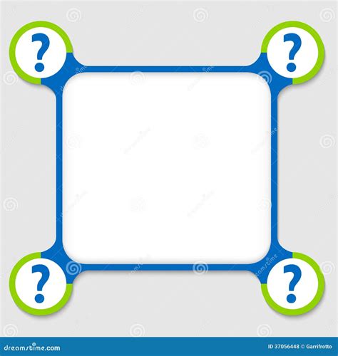 Frame For Any Text With Four Question Mark Vector Illustration 37056448