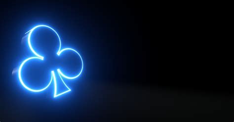 현대 블랙 과 네온 블루 카드 클럽 기호 3d 일러스트 네온에 대한 스톡 사진 및 기타 이미지 네온 형광색의 카드 여가