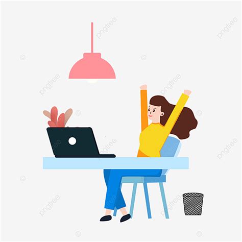 손으로 그린 만화 스타일 캐릭터의 작업 시리즈 무료 일러스트 하드 직업 열심히 일하다 잔업 수당 Png 일러스트 및 Psd