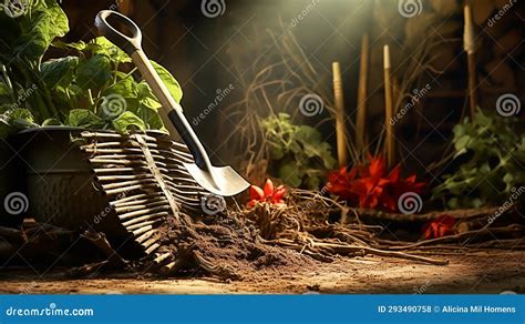 Still Life Of An Old Warehouse Full Of Agricultural Implements Ai Generated Stock Illustration