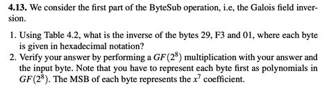solved 4 13 we consider the first part of the bytesub