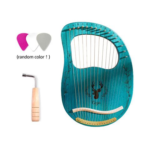Lyre 16 String Upgraded Harp Portable Solid Wood H Vicedeal