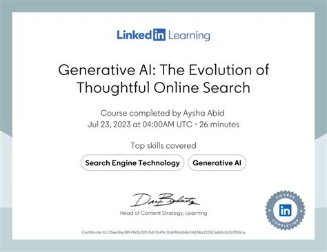 Aysha Abid On Linkedin Certificate Of Completion