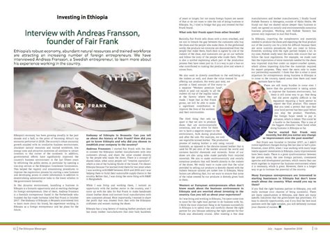 Andreas V Fransson On Linkedin Thanks Embassy Of Ethiopia Brussels For The Interview And
