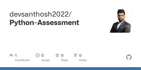 GitHub Devsanthosh Python Assessment