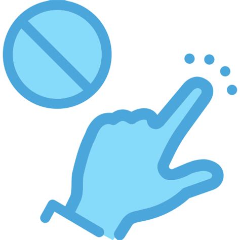 Do Not Touch Generic Blue Icon