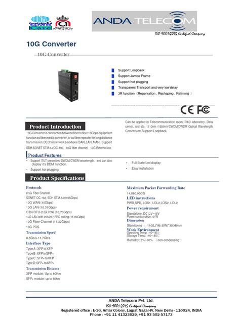 10g Inline Amplifier Pdf Wavelength Division Multiplexing