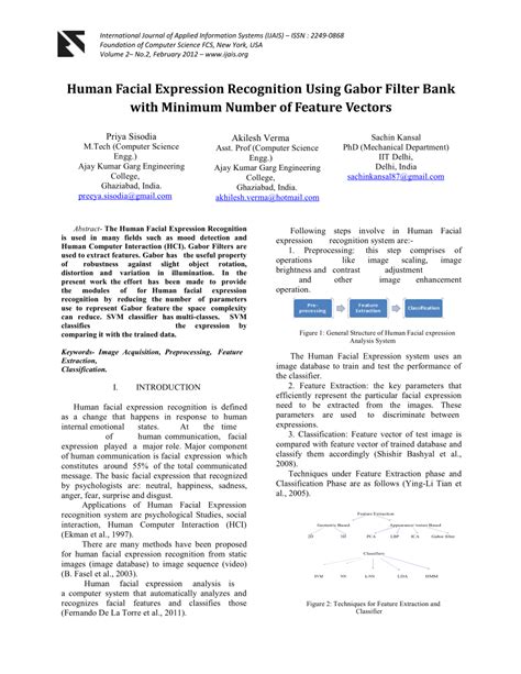 pdf human facial expression recognition using gabor filter bank with