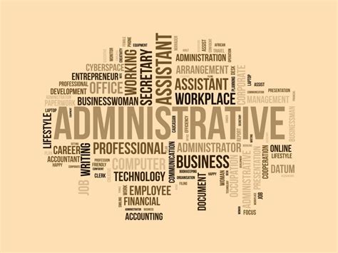 Premium Vector Word Cloud Background Concept For Administrative