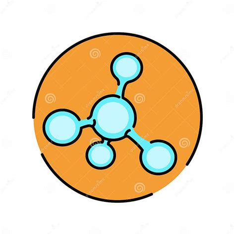 Molecules Color Line Icon Microorganisms Microbes Bacteria Stock Illustration Illustration