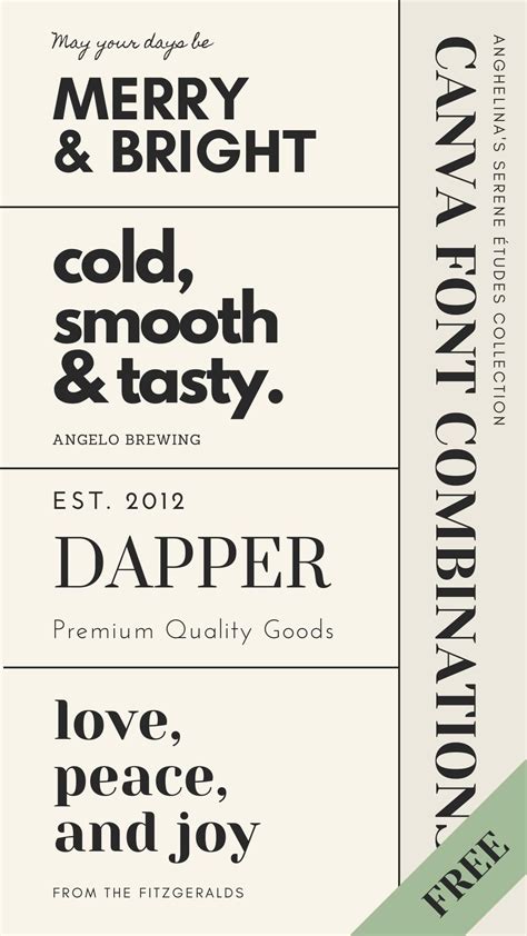 Modern And Elegant Canva Font Combinations Brand Identity Design Logo Design Minimalist Font Modern And Elegant Canva Font Combinations Brand Identity Design Logo Design Minimalist Font