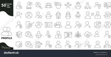 Profile Icon Set Avatar Icons People Stock Vector Royalty Free 2480999371 Shutterstock