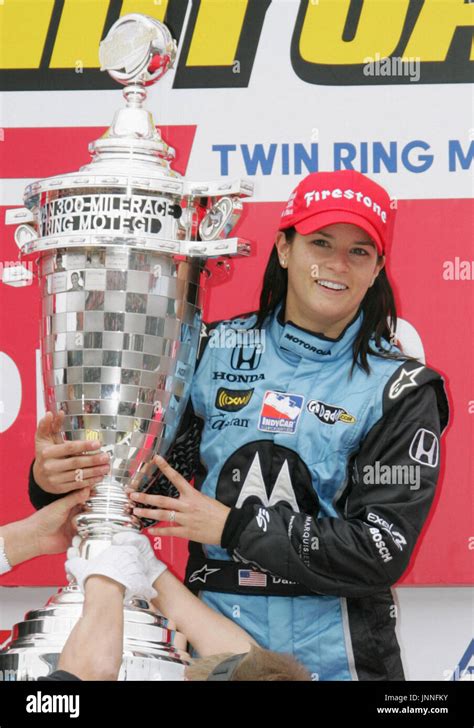 Motegi Japan American Danica Patrick Of Andretti Green Racing Holds