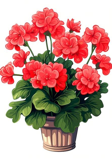 Premium Ai Image Geranium Illustration