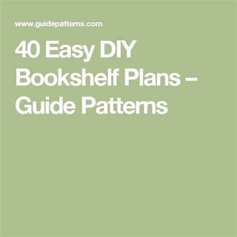 Easy DIY Bookshelf Plans Guide Patterns Diy Bookshelf Plans Bookshelves Diy Bookshelf Plans