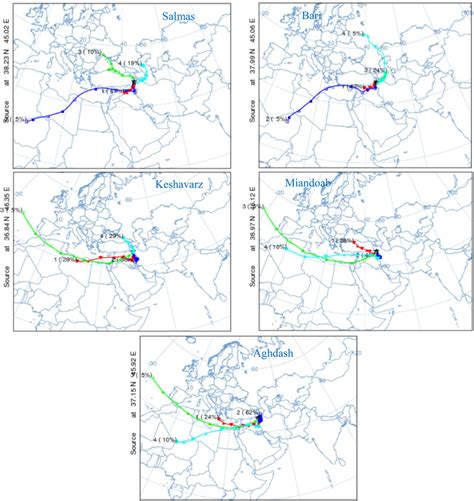 Hysplit Cluster‐mean Backward Trajectories Of Air Masses Arriving At Download Scientific