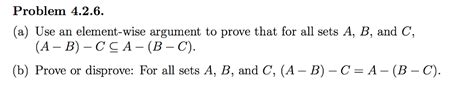 Solved Problem 426 A Use An Element Wise Argument To