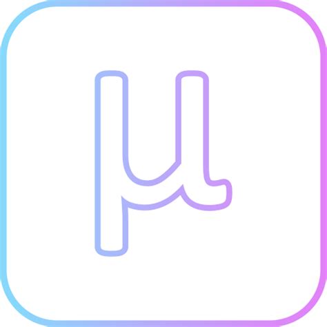 Mu Generic Gradient Outline Icon