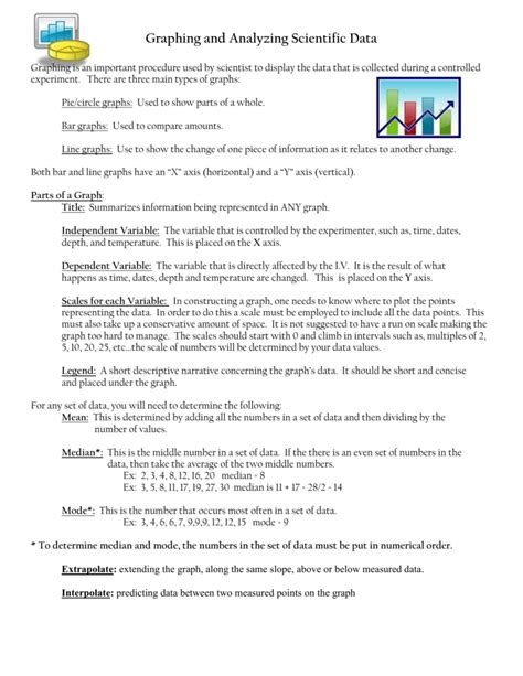 Graph Worksheet Graphing And Intro To Science Answer Key