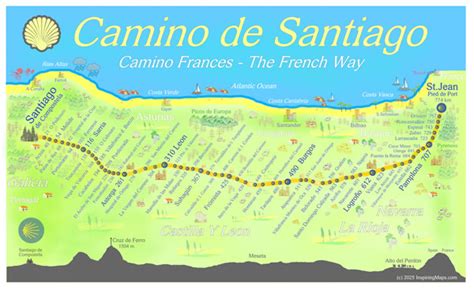 Camino De Santiago Big Picture Map Ant Hikes