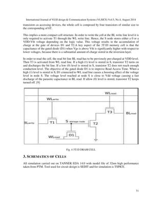 Design and implementation of 4 t, 3t and 3t1d dram cell design on 32 nm technology | PDF | Data ...