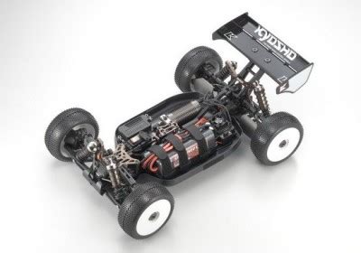 Red RC Kyosho Inferno MP E Brushless Buggy