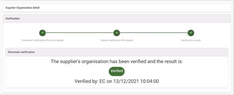 Profile Creation Verification Quick Guide European Commission