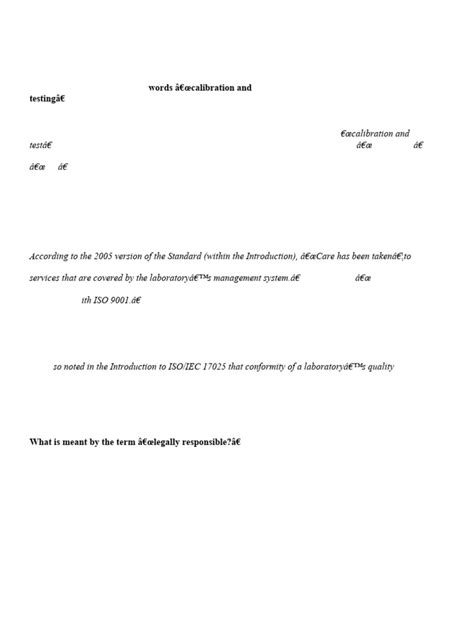 A2la Explanations For The Iso 17025 2005 Pdf