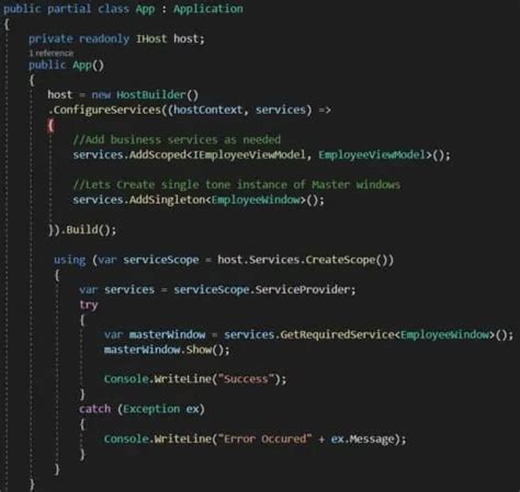 Dependency Injection In Wpf Using Generic Hostbuilder Thecodebuzz