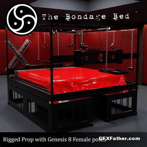 The Bondage Bed With Poses For Genesis 8 Female Gfxfather
