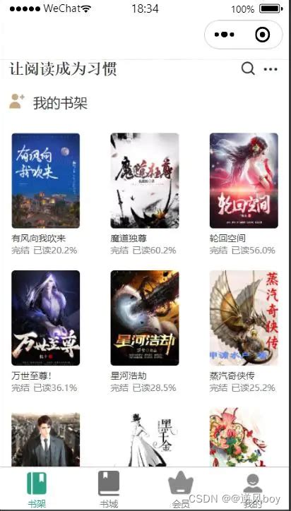 基于uniapp的仿书旗小说的小程序uni App逆风boy 华为开发者空间