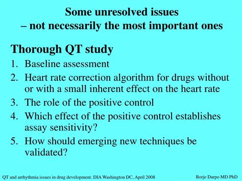 Ppt Unresolved Procedural Regulatory And Statistical Issues In Assessing Human Qt