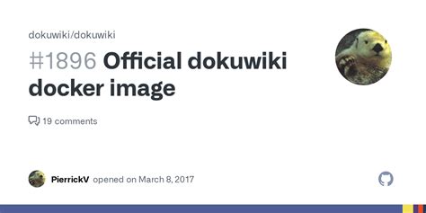 official dokuwiki docker image · issue 1896 · dokuwiki dokuwiki · github