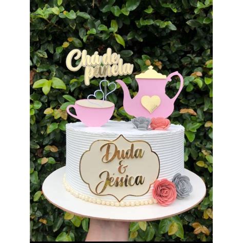 Topper Topo De Bolo Cha De Panela Shopee Brasil