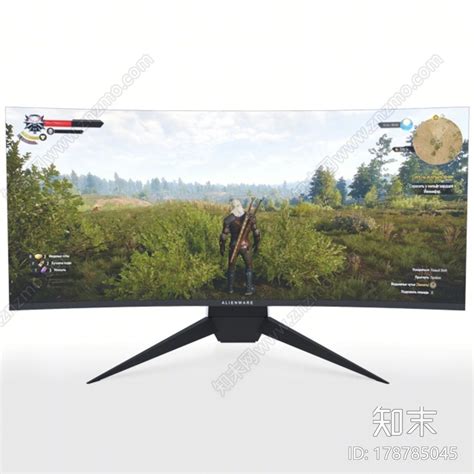 现代电脑显示器3d模型下载【id 178785045】 知末3d模型网