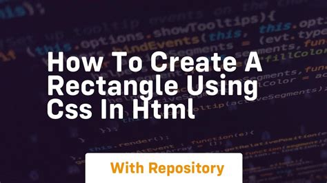 How To Create A Rectangle Using Css In Html Youtube