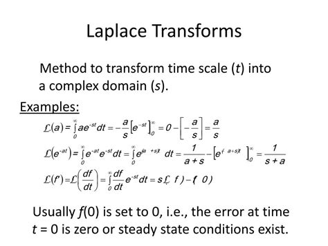 Ppt Lecture 4 Laplace Transforms And The Transfer Function Powerpoint