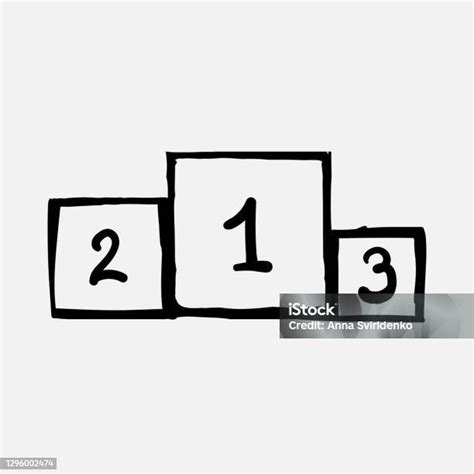 흑백 수상자 연단 또는 받침대 벡터 손으로 그린 일러스트 낙서 드로잉에 대한 스톡 벡터 아트 및 기타 이미지 낙서 드로잉 받침대 0명 Istock