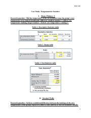 Exploring Nonparametric Statistics In Exercise Science Case Course Hero