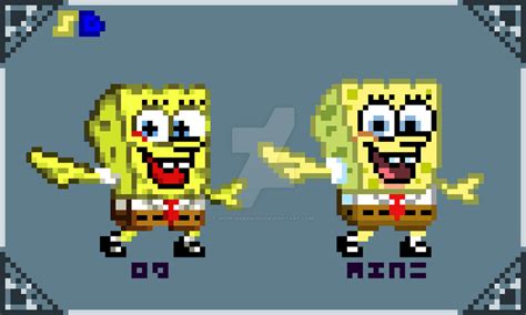 [sb Bfbb] Spongebob Sprites By Spongedrew250 On Deviantart