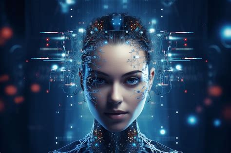Premium Ai Image Female Representation Embodying Artificial Intelligence And Digital Technologies