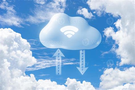 Concept Of Cloud Computing From The Cloud In The World 3d