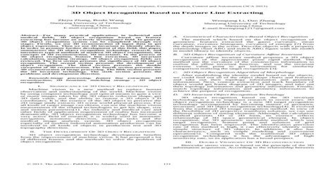 pdf 3d object recognition based on feature line extracting dokumen tips