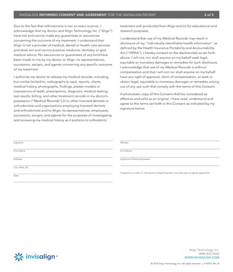 Free 3 Invisalign Informed Consent Forms In Pdf