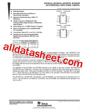 ADC Datasheet PDF Texas Instruments